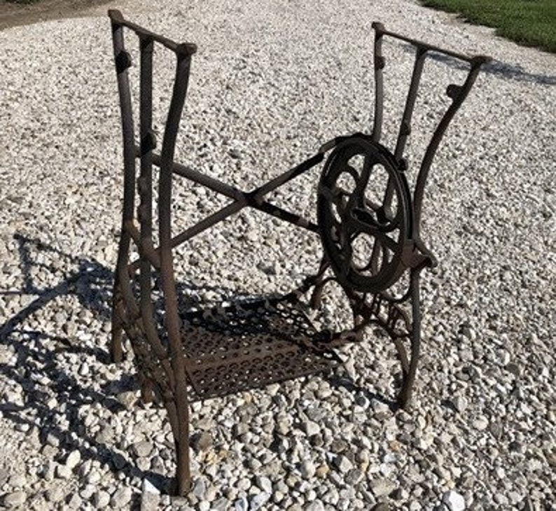 Treadle Sewing Machine, Cast Iron Base, Industrial Age Singer Steampunk ...