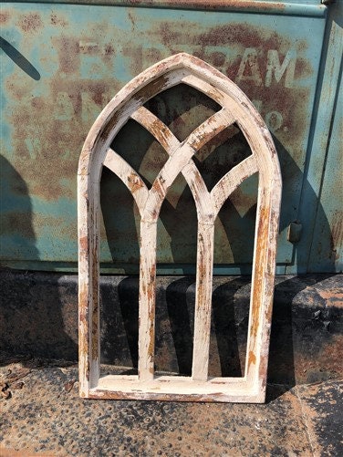 Arched Church Window Wood Cathedral Frame Faux Window - Etsy