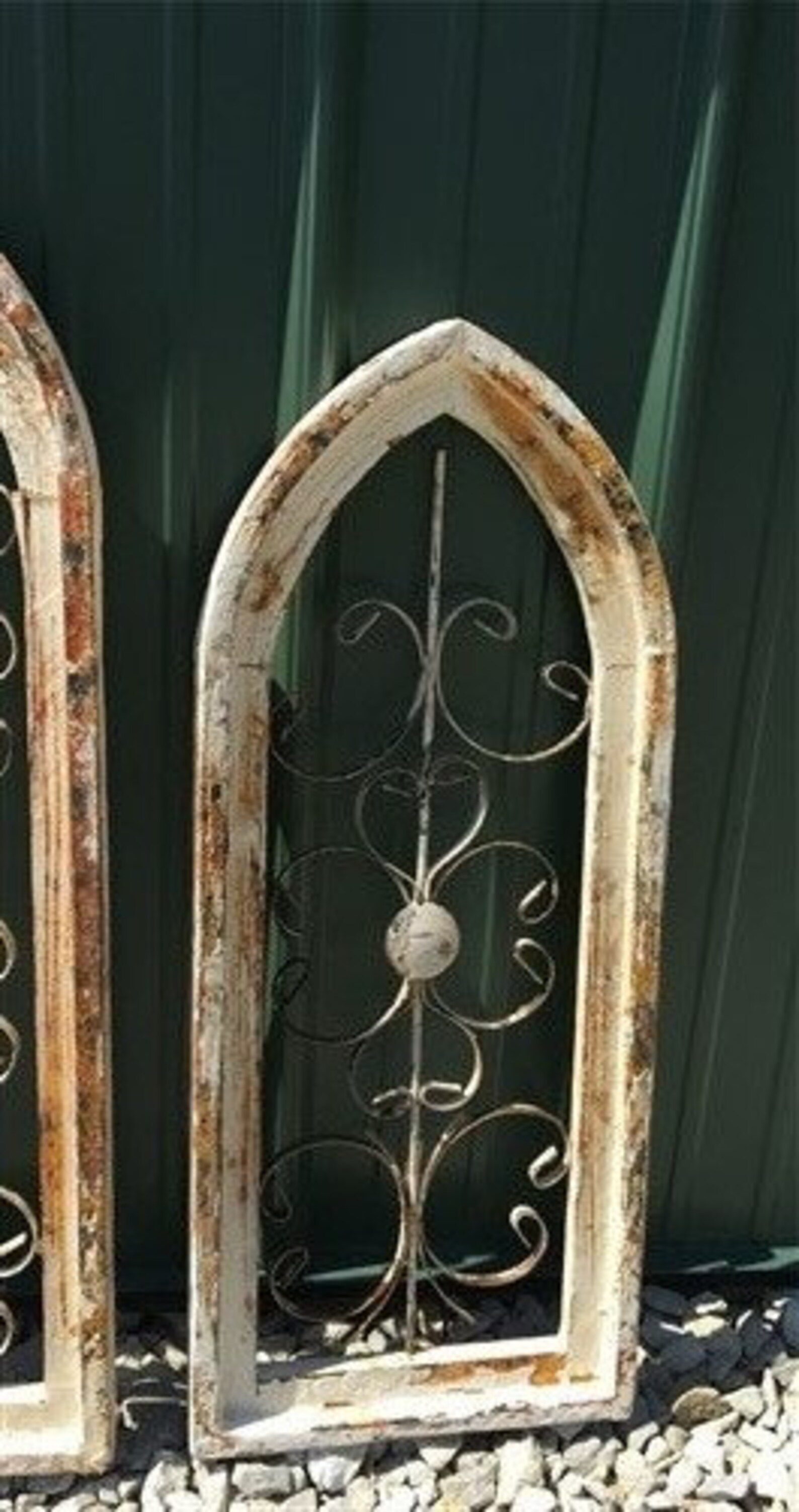 3 Large Arched Wood Metal Gothic Window Frames Architectural - Etsy