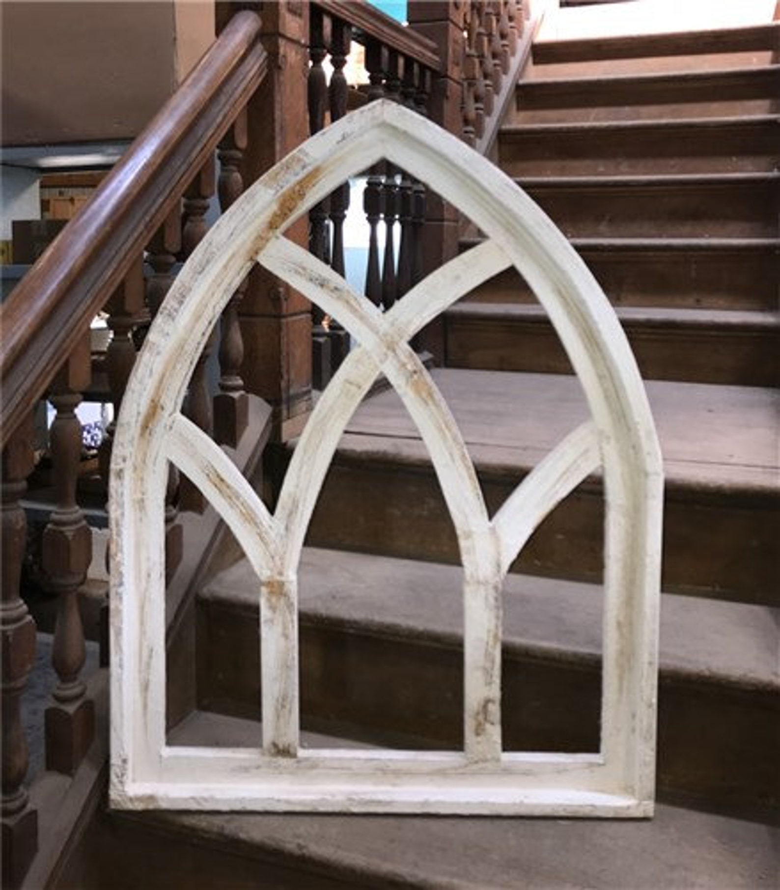 Wooden Church Cathedral Window Frame Gothic Arched Faux Frame - Etsy