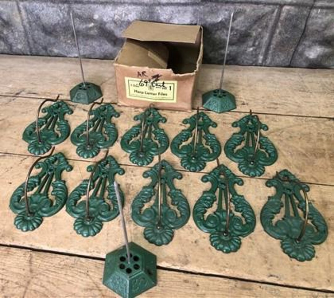 NOS Harp Letter Files, Lot Metal Paper Spikes, Wall Mount Receipt Bill ...