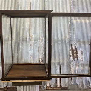 Wood Framed Glass Vintage Showcase, Country General Store, Countertop ...
