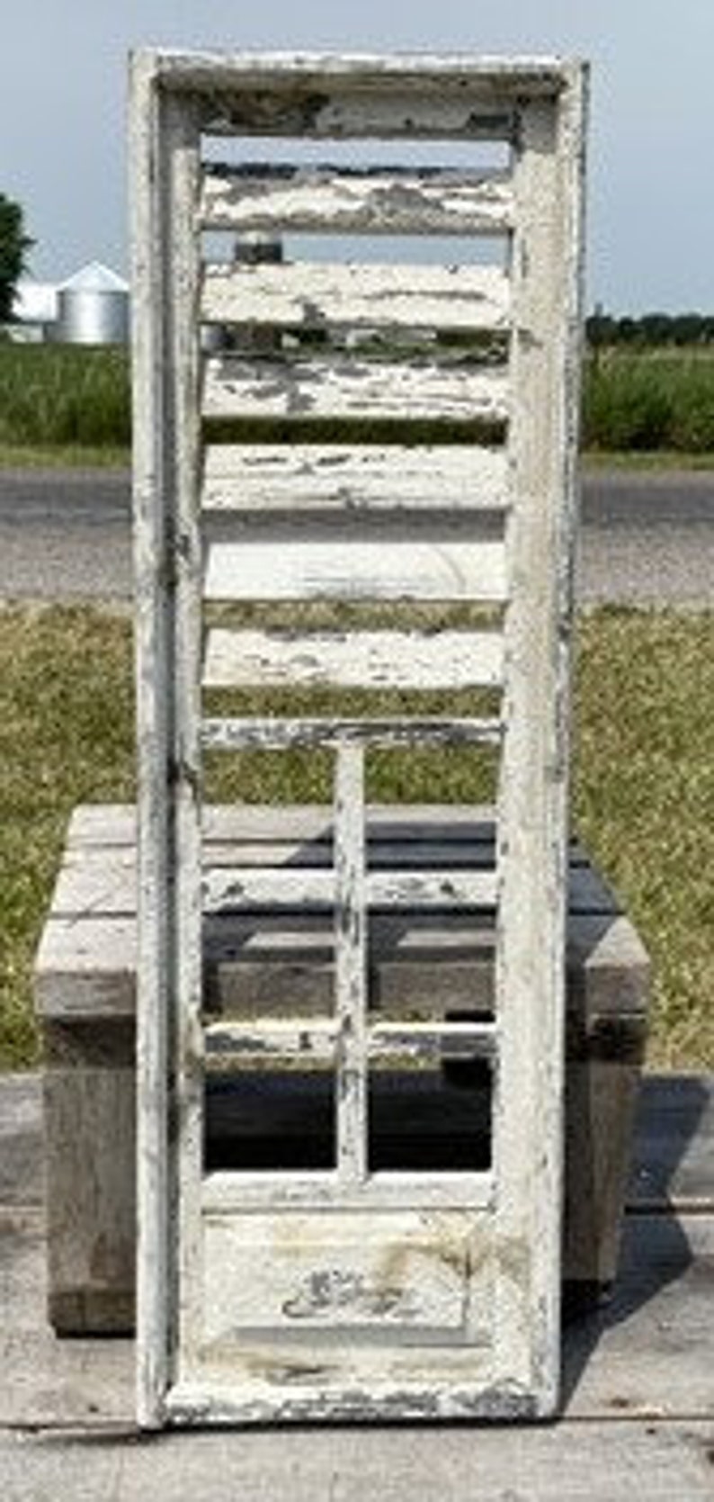 White Half Moon Shutter Wood Window Frame Architectural - Etsy