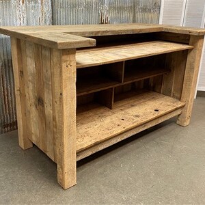 6' Amish Made Front Bar, Custom Made to Order, Pine Wood Bar, Rustic ...