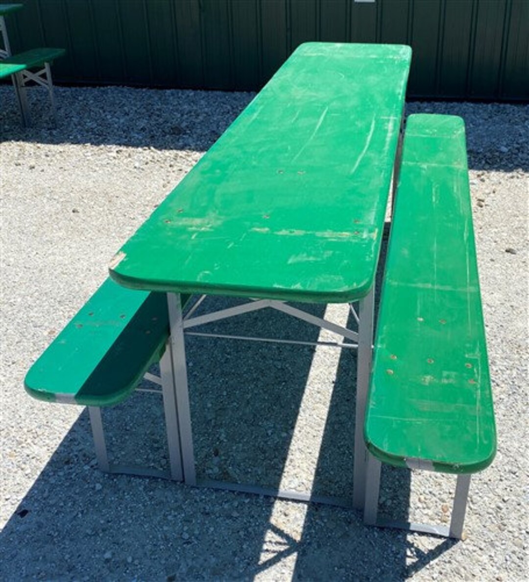 Wood Vintage German Beer Garden Table and Benches Oktoberfest - Etsy