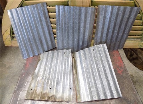 5 Sheets Corrugated Weathered Barn Tin Farmhouse - Etsy