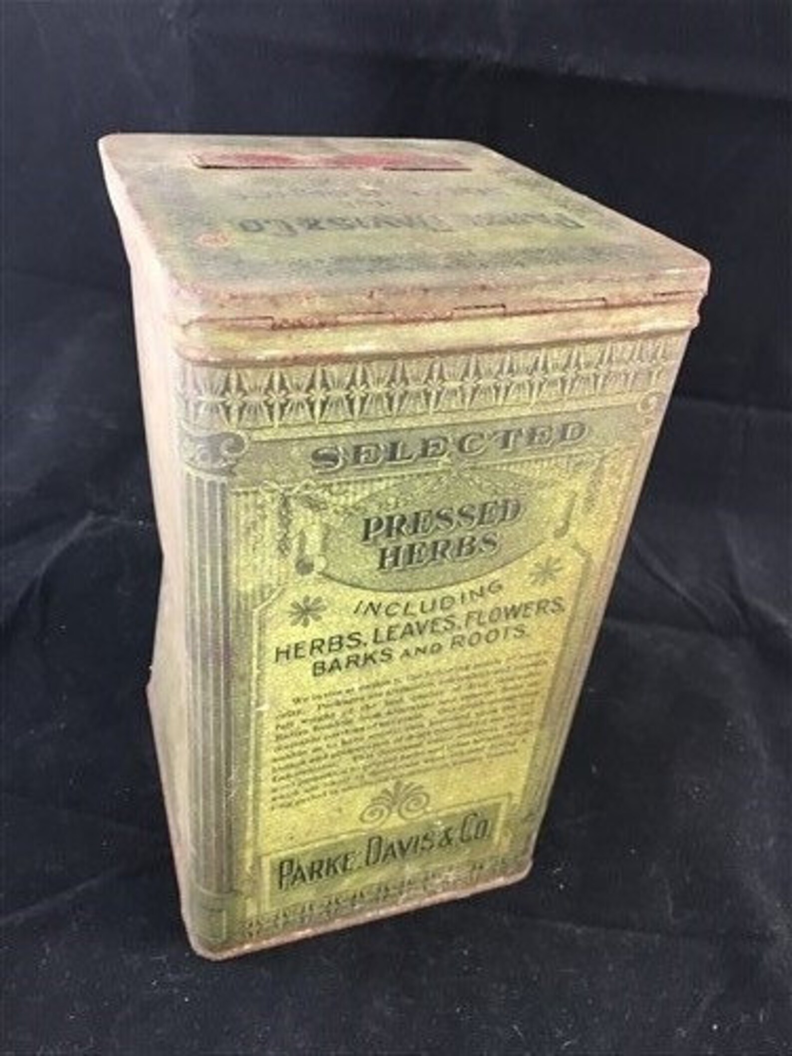 Parke Davis Chemists Botanic Drugs Herbs Apothecary Tin, Vintage ...