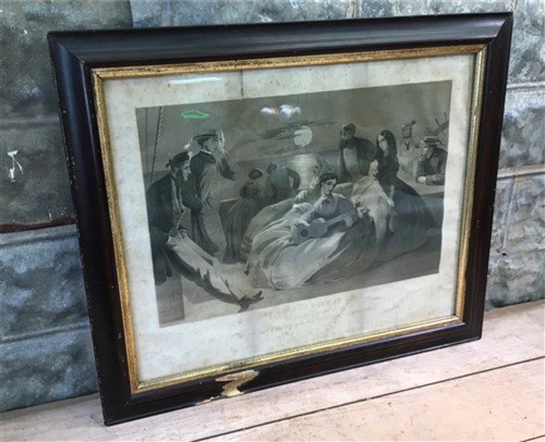 Vintage Victorian Gold Leaf Wood Frame, Rectangular Frame, Vintage ...