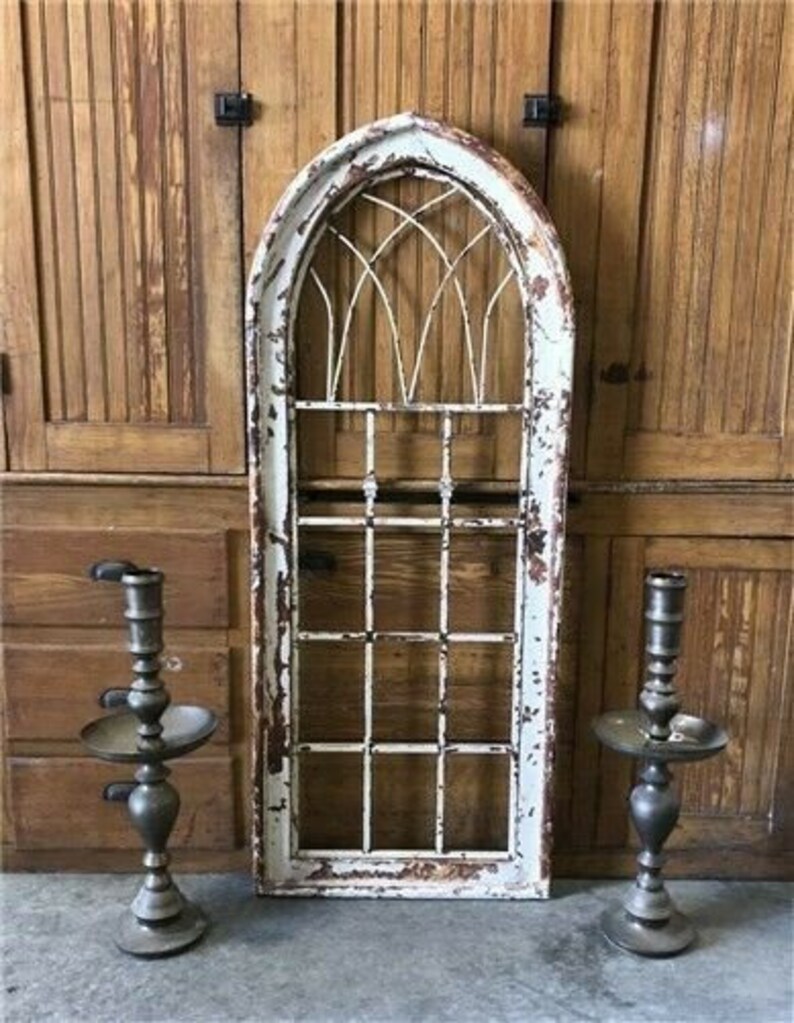 Wood Metal Architectural Window Wall Decor Arched Cathedral - Etsy