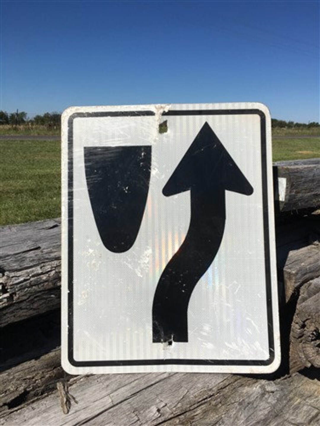 Stay Right Arrow Vintage Highway Road Sign, 30x24 Vintage Metal Road ...