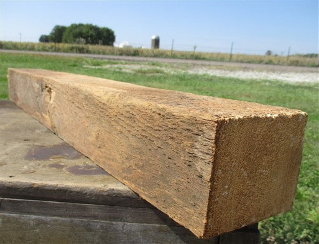 Reclaimed Barn Beam Wood Shelf, Architectural Salvage Fireplace Mantel ...