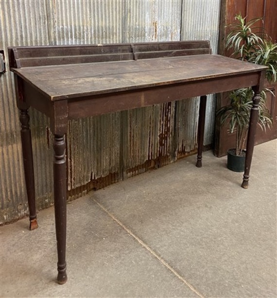 Slant Front Table Vintage Wood Desk Home Office Desk Writing Table Front Desk Wood Furniture Side Table Home Office Writing Desk Etsy