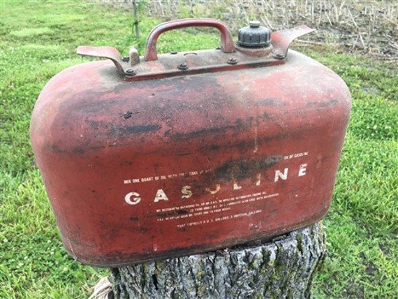 6 Gallon Gasoline Gas Fuel Tank, Metal Can Outboard Boat Motor Fuel ...