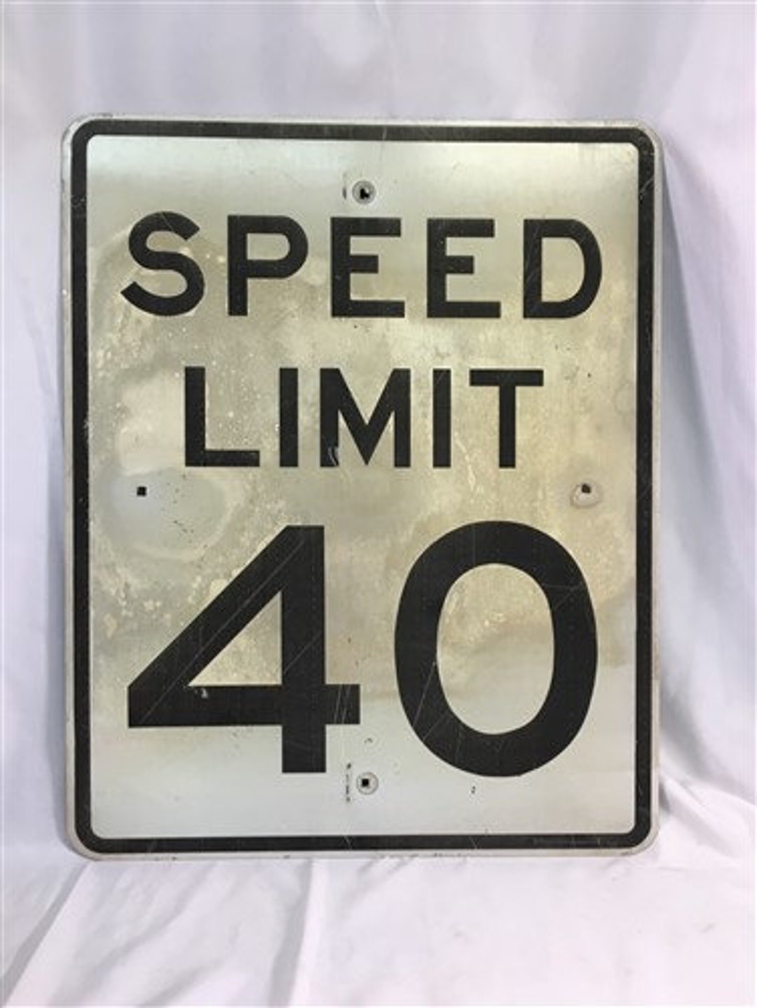 Speed Limit 40 Vintage Sign, 30x24 Vintage Metal Road Sign,c Vintage ...
