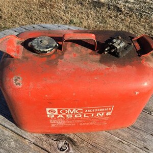 6 Gallon OMC Gasoline Gas Fuel Tank, Vintage Outboard Boat Motor Gas ...