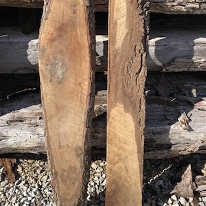 4 Live Edge Raw Boards, Natural Unfinished Wood Lumber, Rustic Hardwood ...