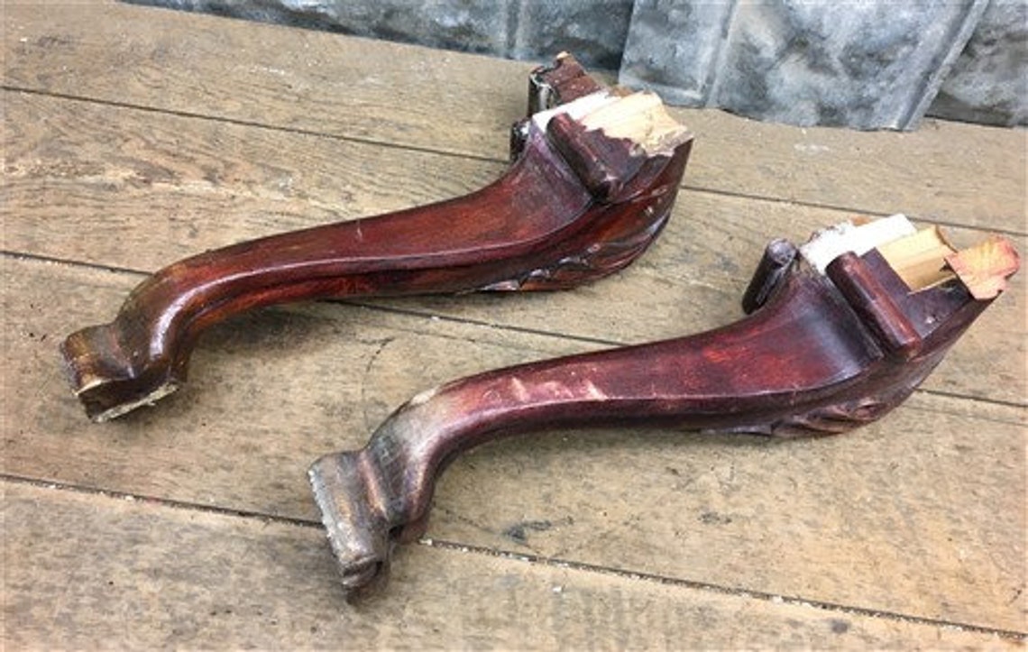 2 Elegant Wooden Legs Table Support Chair Bottom Cabinet - Etsy