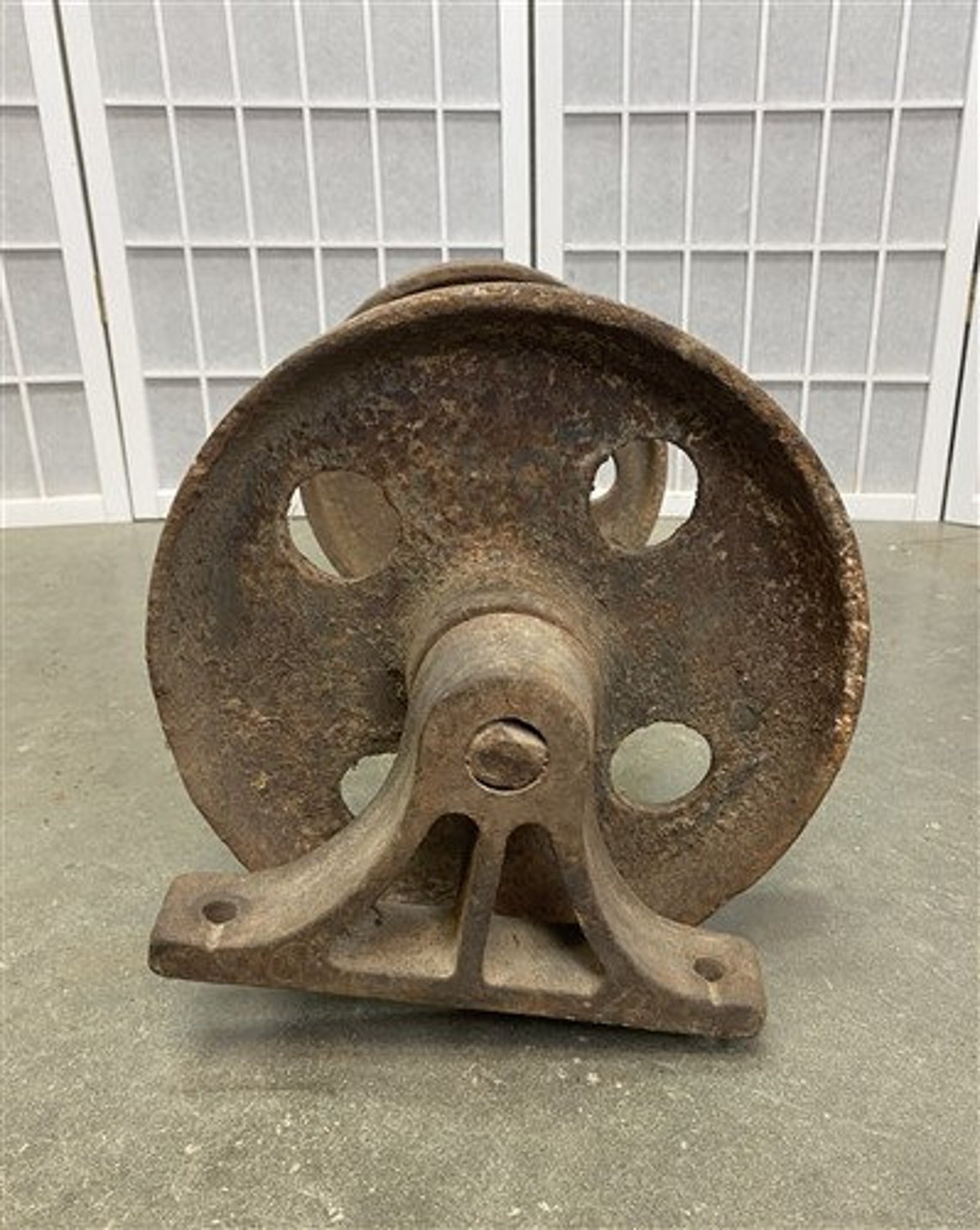 Antique Factory Cart Wheels and Axle 2 Cast Iron Wheels & - Etsy