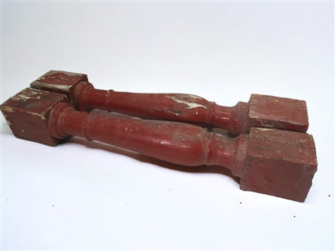 2 Antique Wood Balusters, Vintage Spindles, Architectural Salvage ...