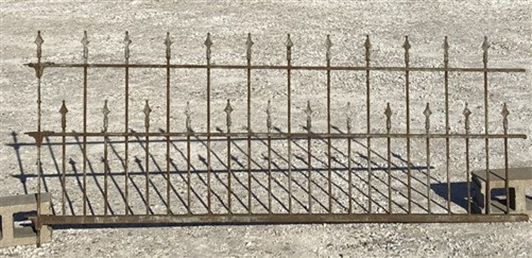 Wrought Iron Fence Panel, Architectural Salvage Grate, Garden Art ...