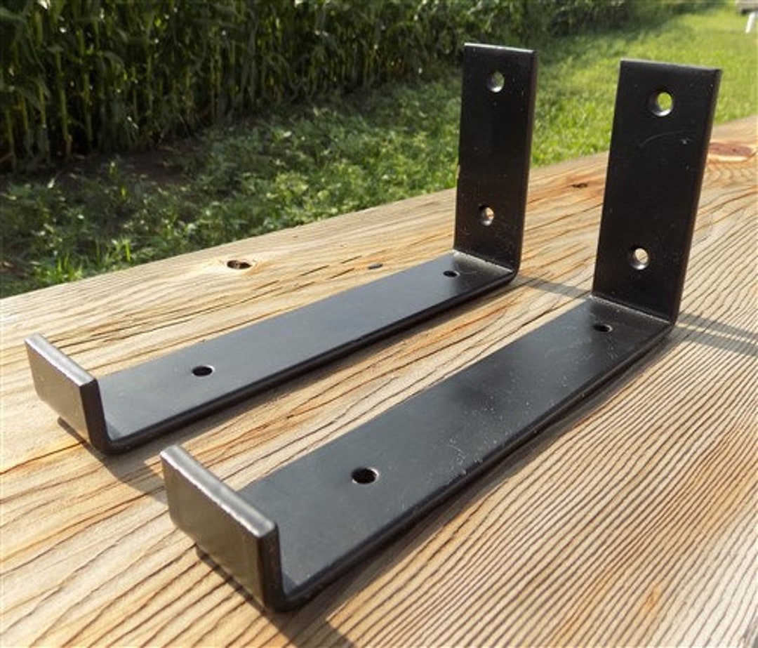 J Bracket, Metal Shelf Bracket, 7.5"l X 4"h X 1.5"w, 70 LB Weight ...