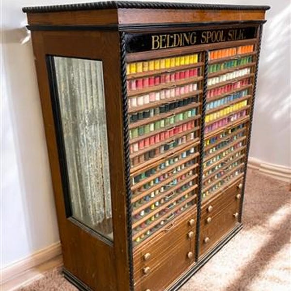 Antique Thread Cabinet - Etsy