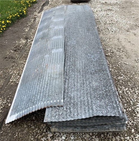 Metal Rustic Thin Ribbed A2 Galvanized 71 Sheets Barn Tin Roofing ...