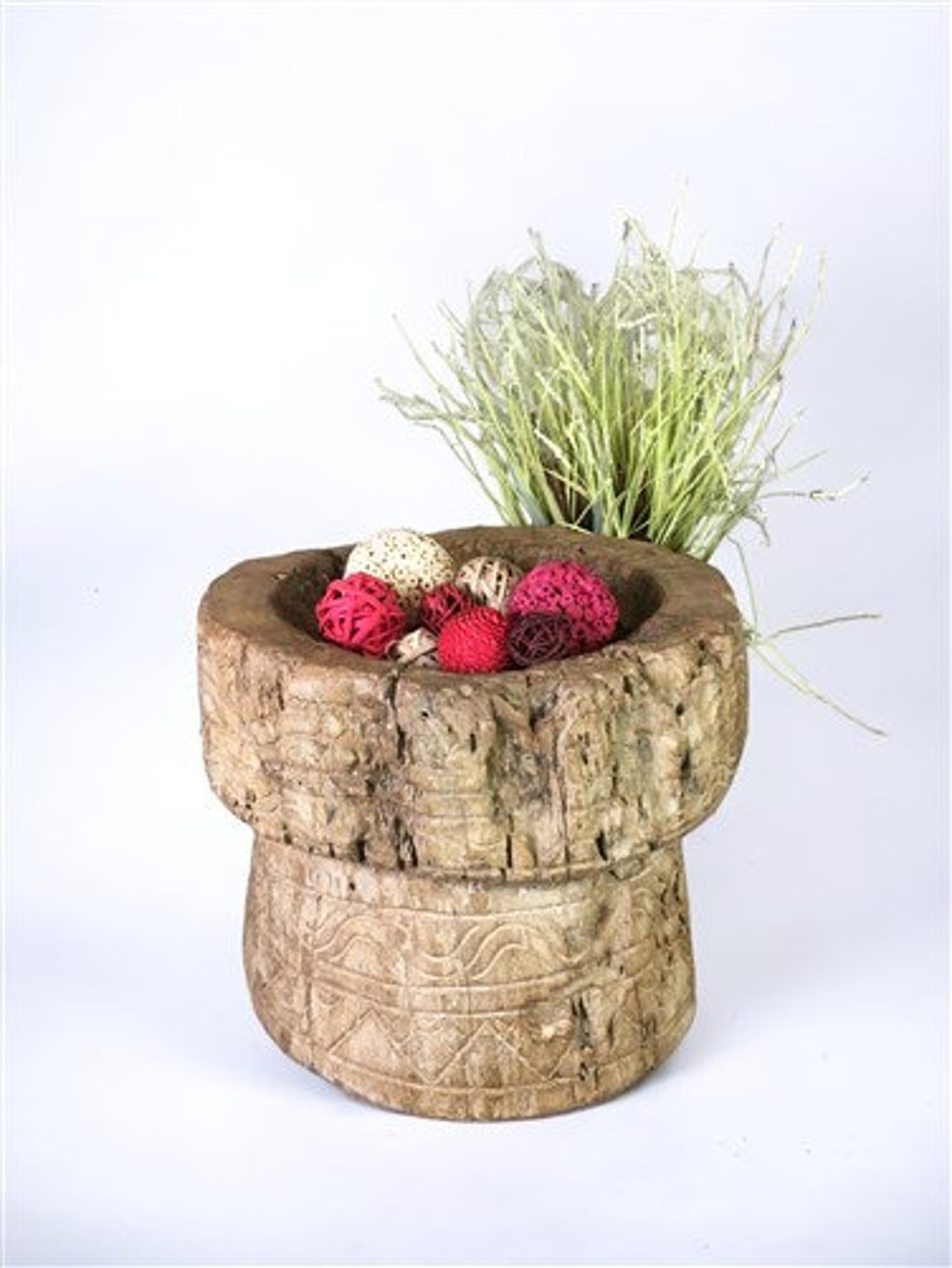 Rustic Wood Planter, Wood Stumps, Round Wooden Flower Pot, Natural Wood ...