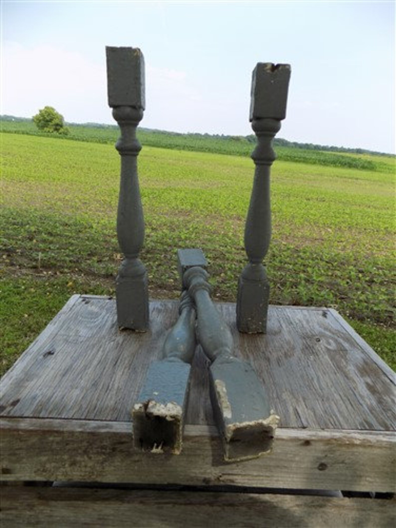 4 Balusters Gray Wood Architectural Salvage Spindles Porch | Etsy