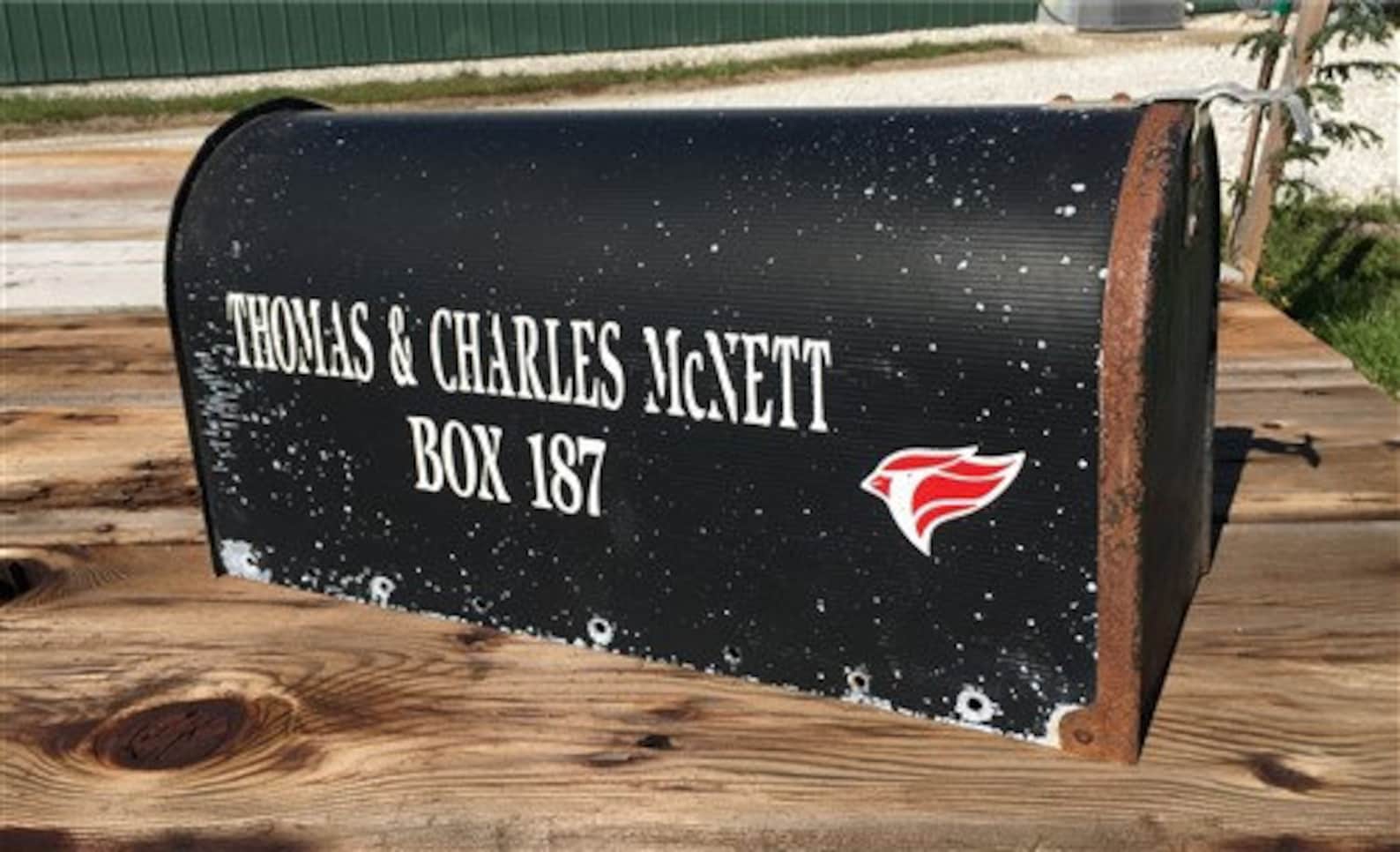 Classic Metal US Mailbox Country Road Farm House Old School Vintage ...