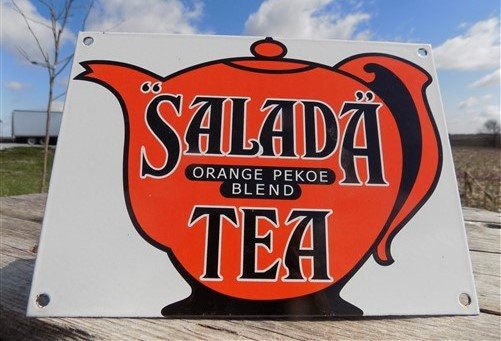 Salada Tea Sign Orange Pekoe Metal Porcelain Sign - Etsy