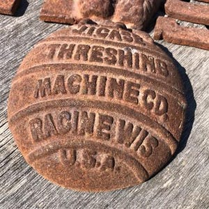 Case Implement Cast Iron Eagle Emblem, Advertising Sign Threshing Farm Machine W Cast Iron Case ...