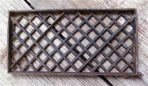 2 Flat Cast Iron Grates Fretwork Vent Covers Air Return Architectural ...