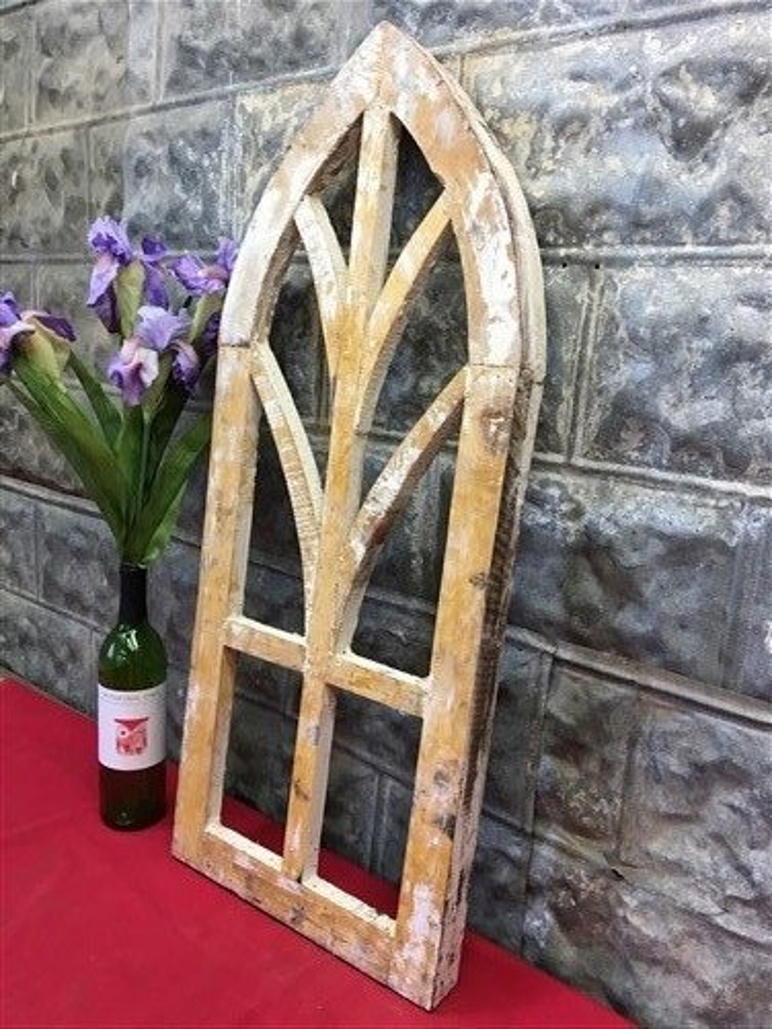 Rustic Arched Farmhouse Window Frame Faux Window Frame Wall - Etsy