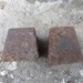 Pair 7 Lb Cast Iron Scale Weights Door Stop Paperweight Advertising ...