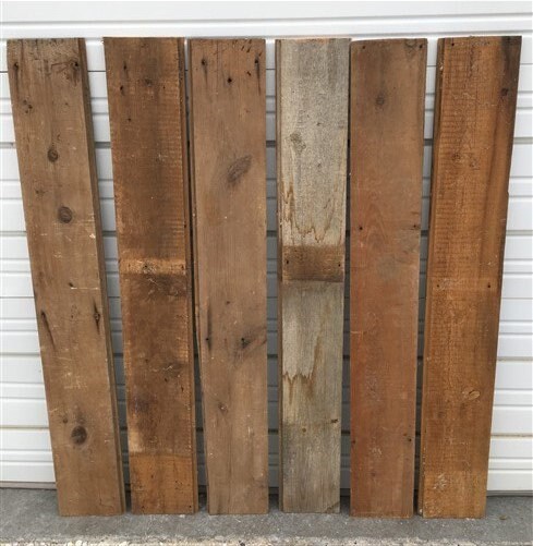 6 Barn Wood Reclaimed Planks Wall Siding Boards Rabbet Edge - Etsy