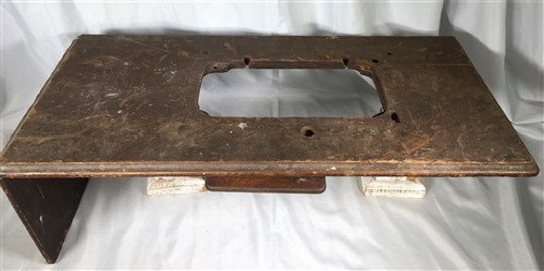 Singer Wood Table Top, Treadle Sewing Machine Base, Cabinet Part ...