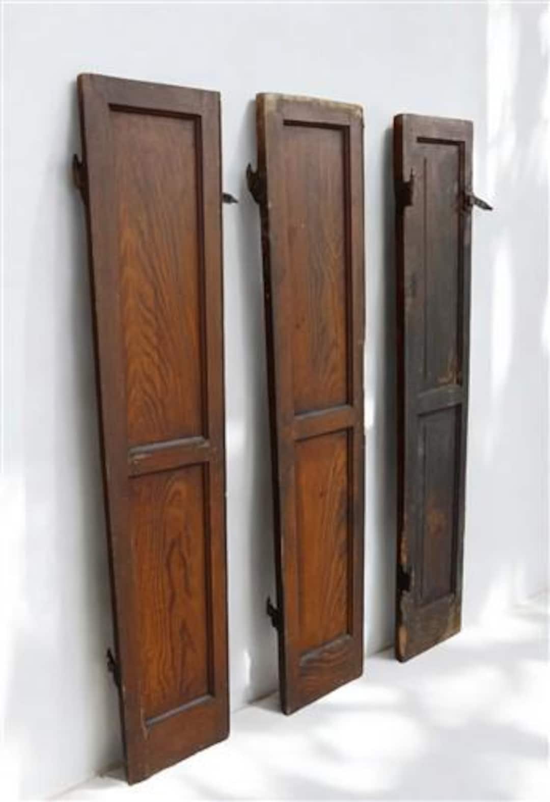 3 Wooden Window Panels, Victorian Window Shades, Architectural Salvage ...