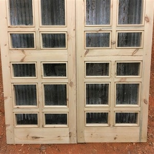 Arched French Double Doors (48x80.5) 14 Pane Glass Doors European ...
