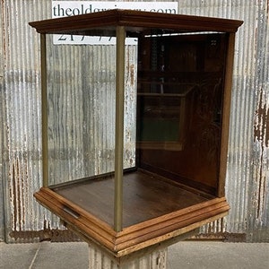Countertop Showcase, General Store Display, Vintage Wood Framed Glass ...
