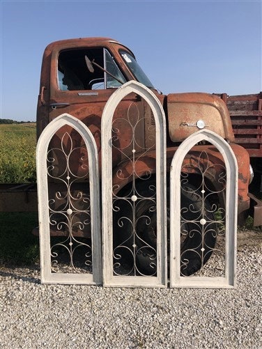 Set 3 XL Arched Wood Metal Gothic Window Frames Architectural - Etsy