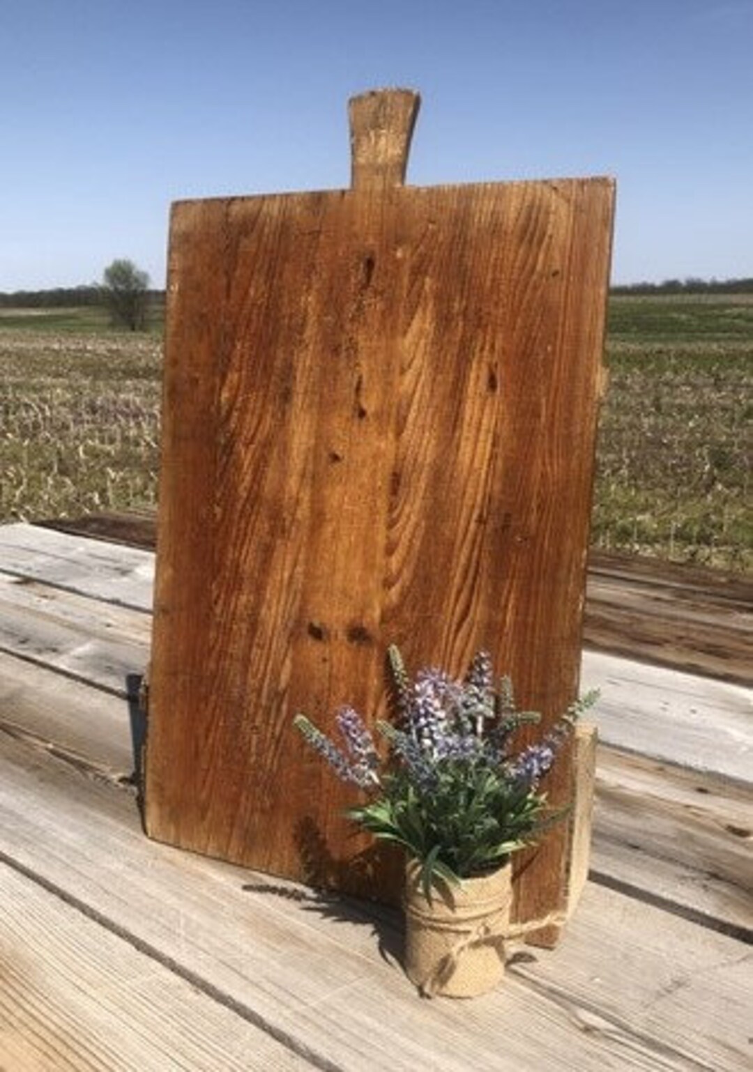 Large Vintage French Bread Board, Rectangle Bread Board Wood Cutting ...
