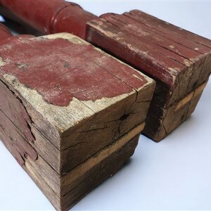 2 Antique Wood Balusters, Vintage Spindles, Architectural Salvage ...