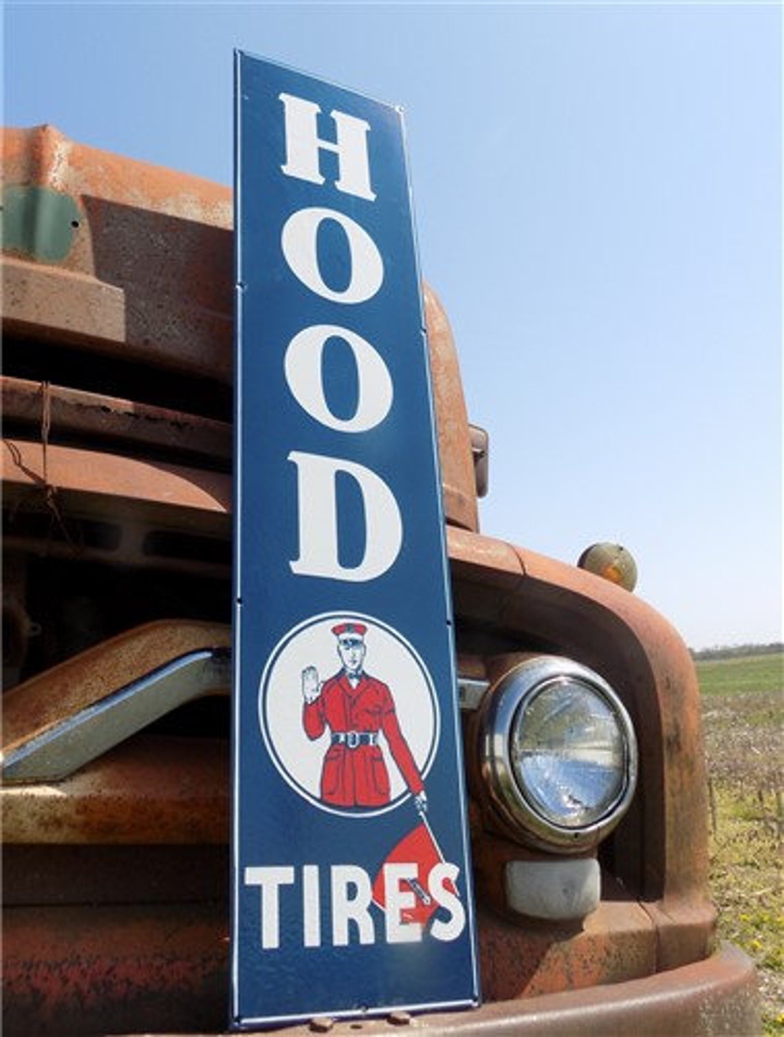 Hood Tires Porcelain Metal Sign Hood Tires Advertising Sign - Etsy