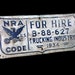 1934 NRA Code License Plate, National Recovery Act Trucking Industry ...