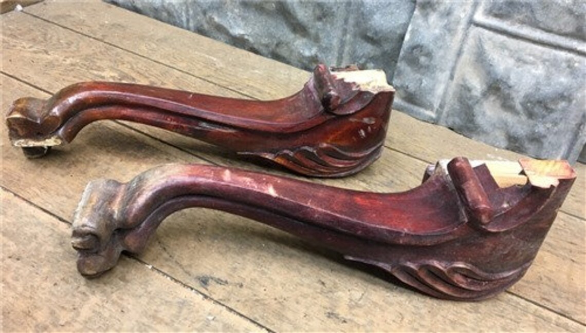 2 Elegant Wooden Legs Table Support Chair Bottom Cabinet - Etsy