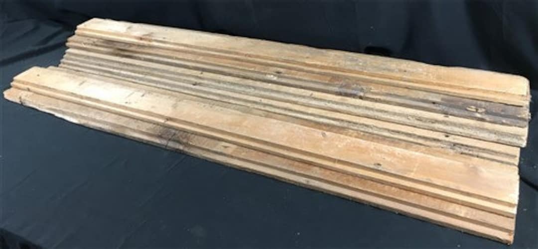 6 Barn Wood Reclaimed Planks, Wall Siding Boards, Rabbet Edge Lumber ...