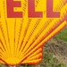 Large Shell Sign, Metal Porcelain Sign, Advertising Sign, Gas Station ...