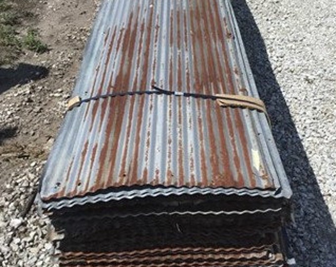 158 Sheets Barn Tin, Corrugated Metal, Reclaimed Salvage 12' Long 3792 ...