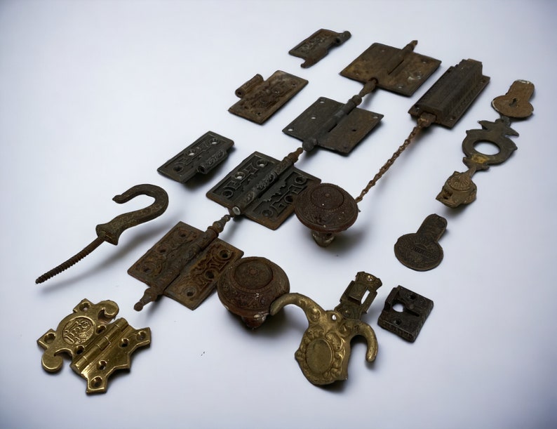 Eastlake Hardware, Architectural Salvage, Door Knob, Hinge, Hooks, Some ...
